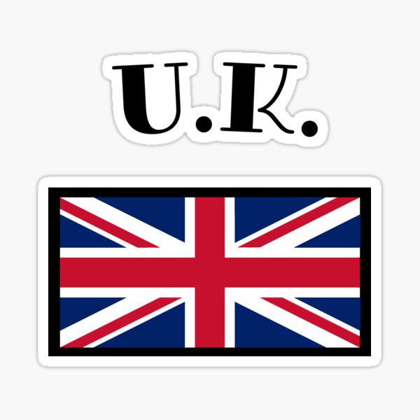 "Flag of United Kingdom" Sticker for Sale by Artsytshirts | Redbubble