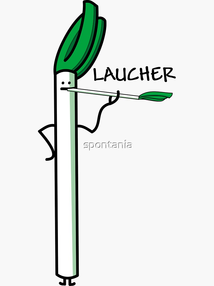 "Funny leek smokes leek" Sticker by spontania | Redbubble