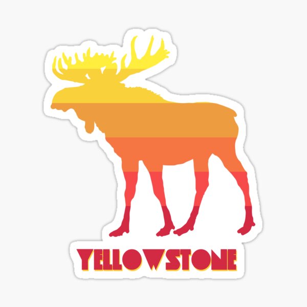 "Yellowstone Moose" Sticker for Sale by esskay | Redbubble