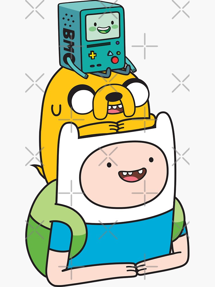 Finn Jake Bmo Sticker For Sale By Plushism Redbubble 