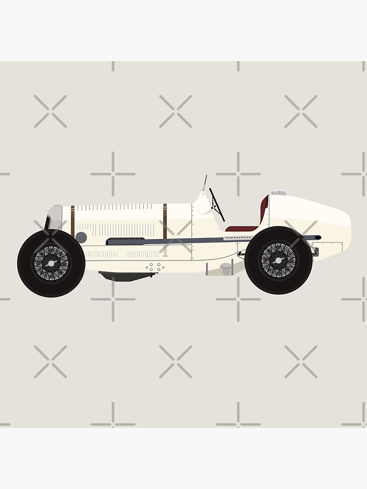 "ERA-B R7B (Cream) Racing Car" Poster by JHMimaging | Redbubble