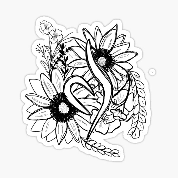 "Wildflower NEDA Symbol" Sticker for Sale by hanmichelle | Redbubble