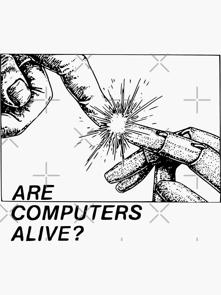"Are Computers Alive - Aesthetic Vintage Vaporwave " Sticker for Sale ...