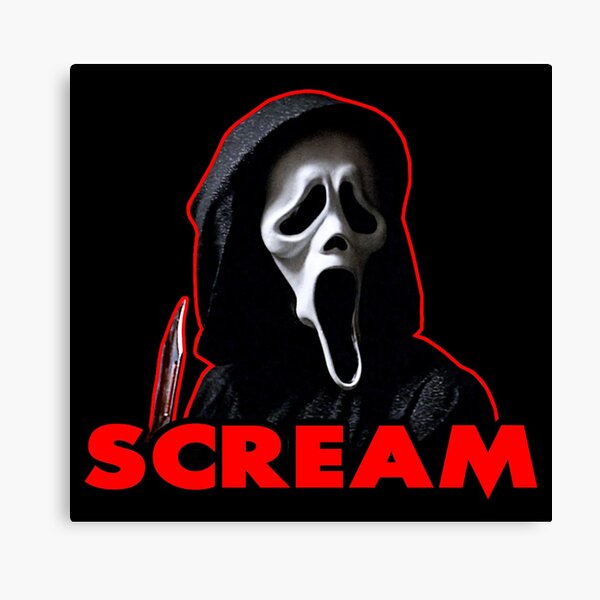 "Scream 1990s Classic Horror Slasher Cutout w/ Logo" Canvas Print for ...