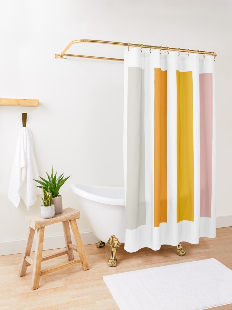 Mid Century Modern Happiness Shower Curtain For Sale By