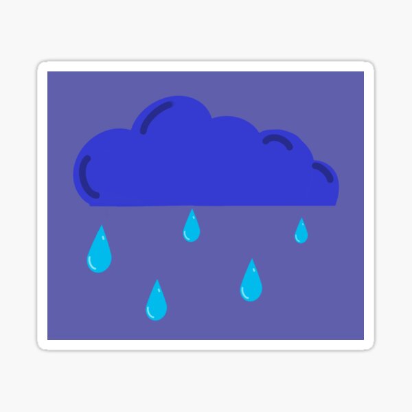 "Rain Cloud" Sticker for Sale by LifeInHappyHues | Redbubble
