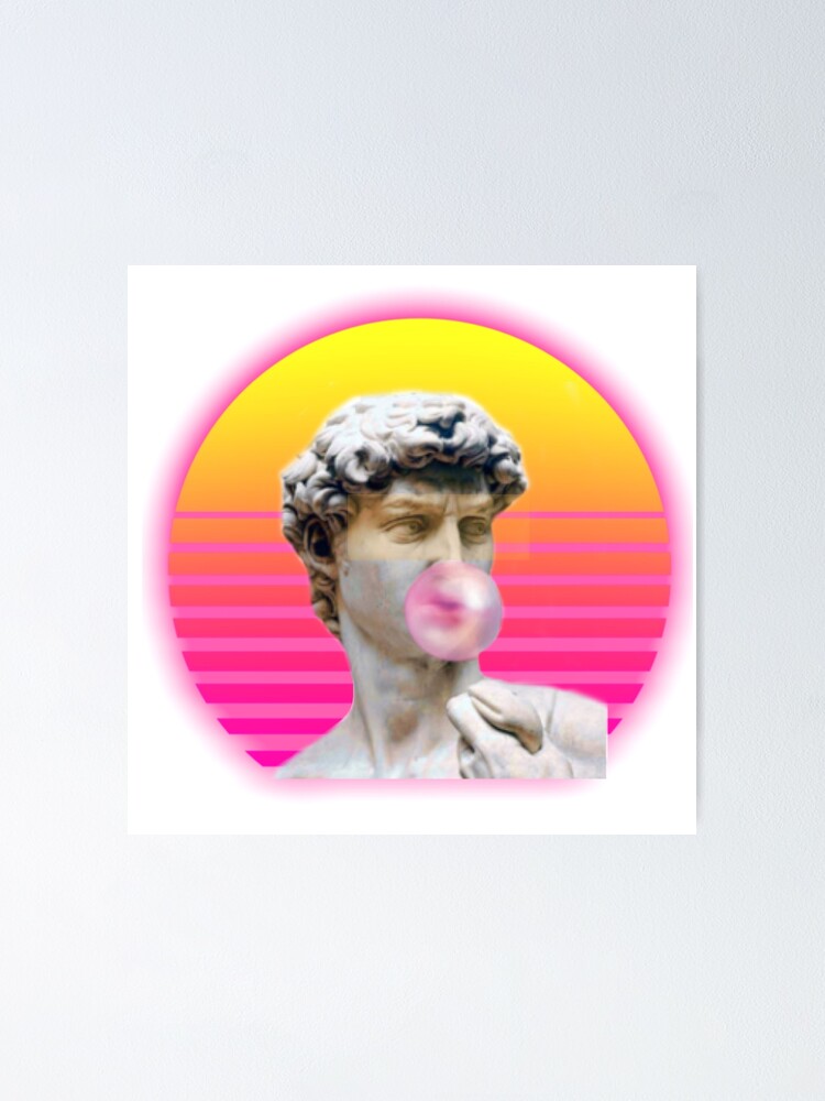 "Synthwave Statue " Poster for Sale by AnthiaPrints | Redbubble