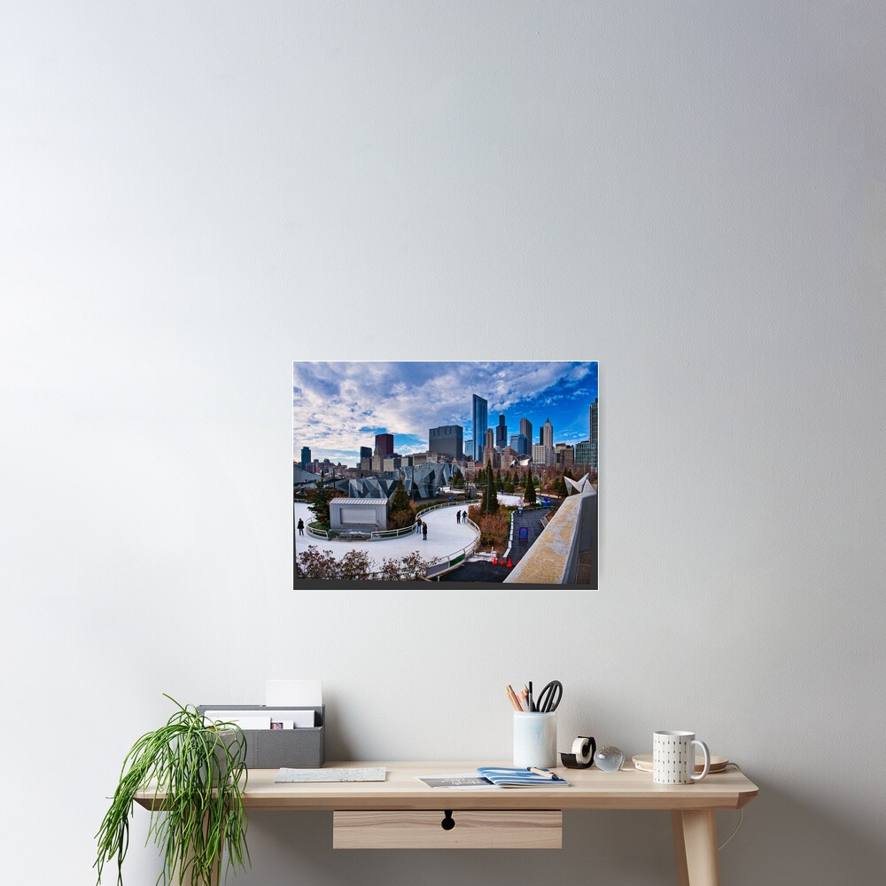 Póster «Chicago ice ribbon y muro de escalada» de ralser | Redbubble