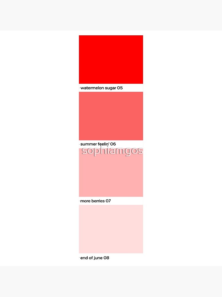 "Watermelon Sugar Pantone Paint Swatch Harry Styles" Photographic Print ...