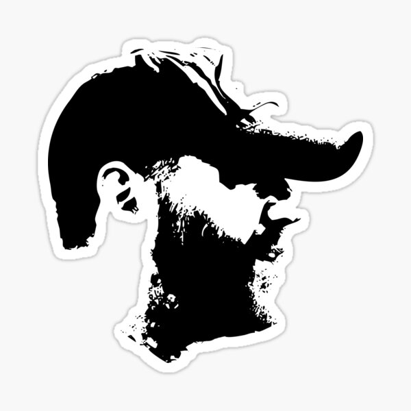 "Beard and baseball cap" Sticker by MadAnt | Redbubble