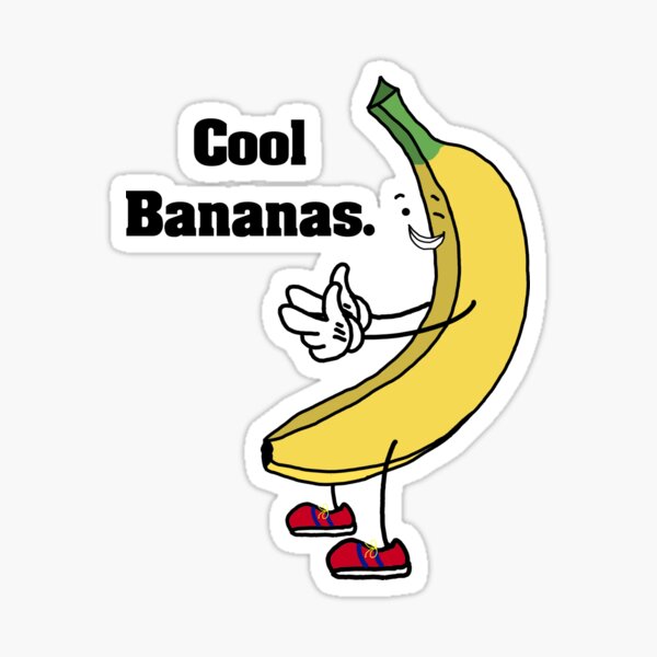 "Cool Bananas" Sticker for Sale by Elliotmang | Redbubble