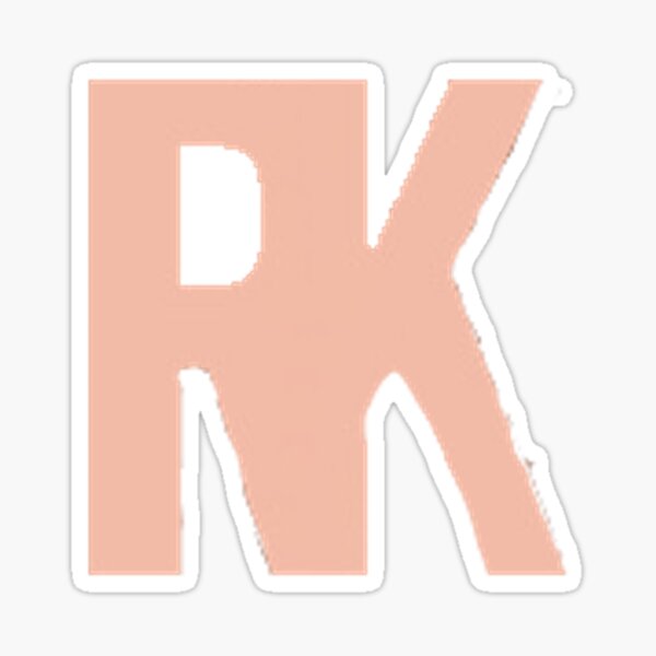 "RK " Sticker for Sale by ribakkukafija | Redbubble