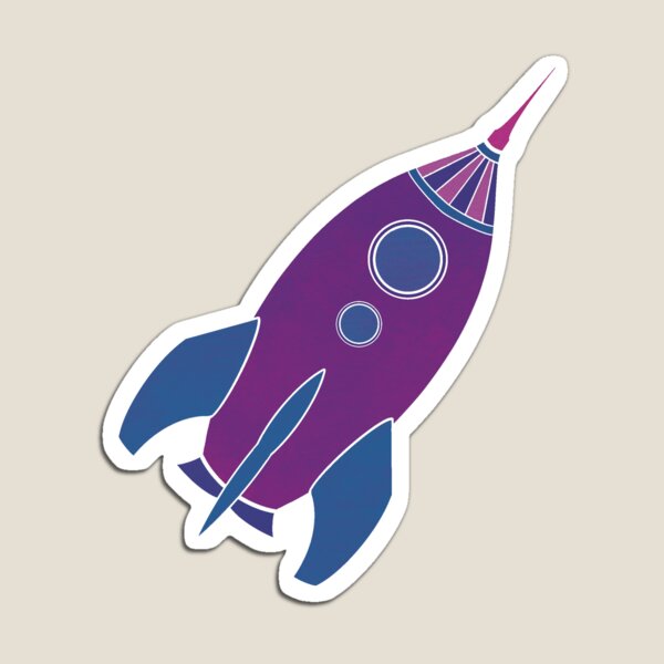 "Purple Space Ship" Magnet for Sale by PhoebeFoster | Redbubble