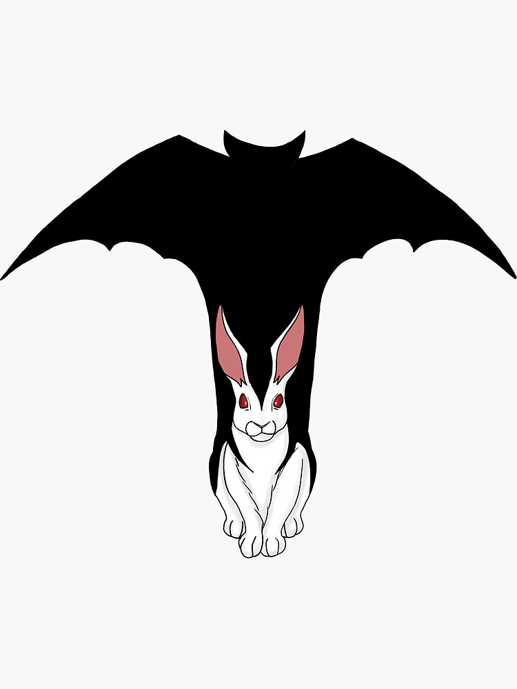 "Vampire rabbit" Sticker for Sale by Marmotdragon | Redbubble