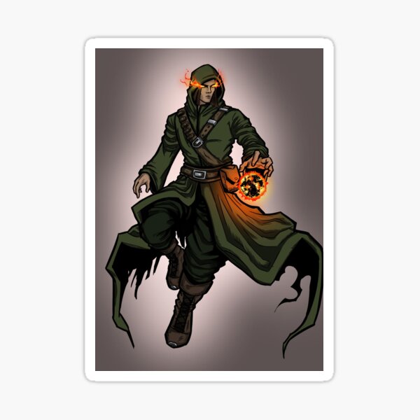 "Fire Mage" Sticker for Sale by genmaersk | Redbubble
