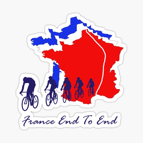 "France End To End Cycle Challenge" Sticker by cycleexplorers | Redbubble
