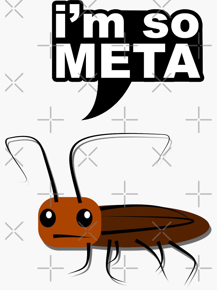 "So Meta" Sticker for Sale by Flash-Jordan | Redbubble
