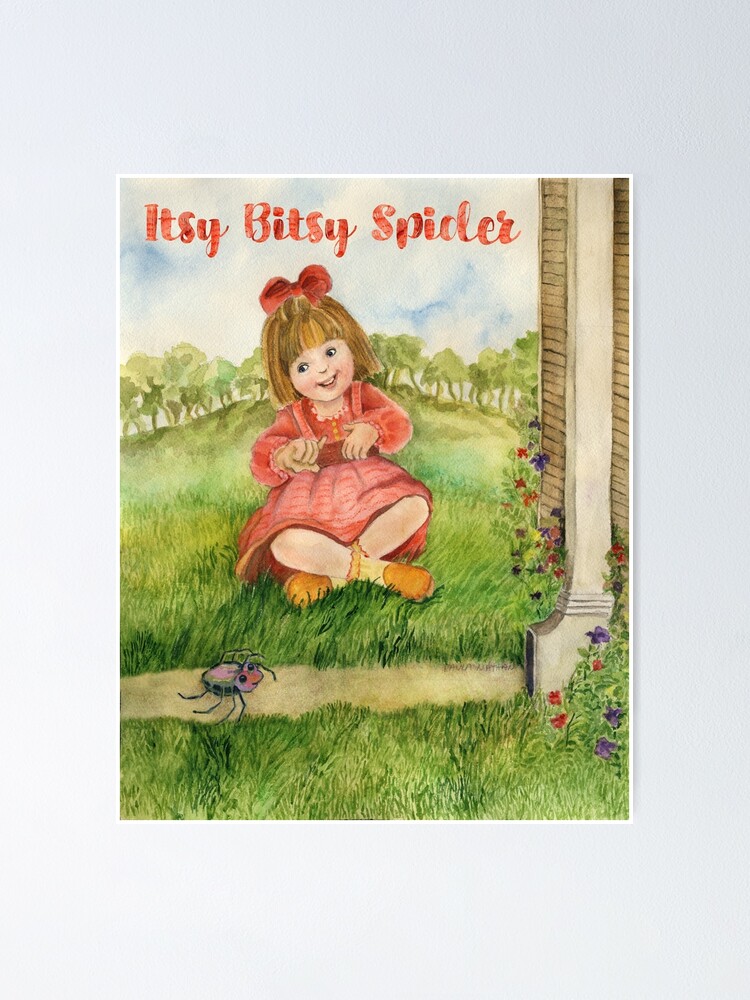 "Toddler Girl Doing Itsy Bitsy Spider Finger Play" Poster by ...