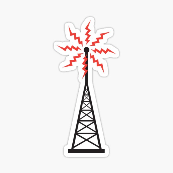 "Radio tower 2" Sticker by Seb-Sk93 | Redbubble
