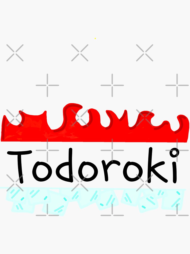 "Cool Todoroki name tag" Sticker for Sale by craftydinosaur | Redbubble