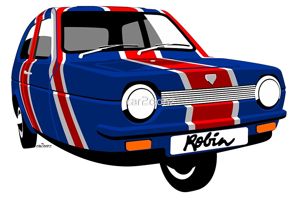 "Reliant Robin Union Flag" by car2oonz | Redbubble