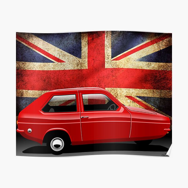 "Reliant Robin saloon" Poster by car2oonz | Redbubble