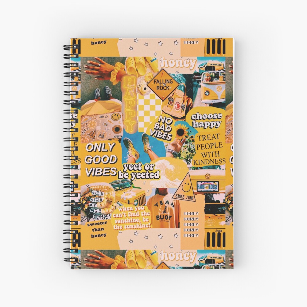 "vsco yellow collage " Spiral Notebook for Sale by maeveh7 | Redbubble