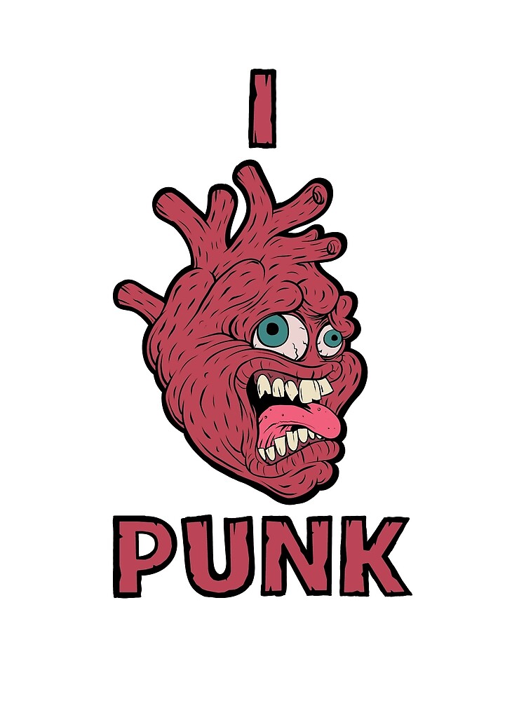 "I Ugly Heart Punk" Poster for Sale by jimbillustrates | Redbubble