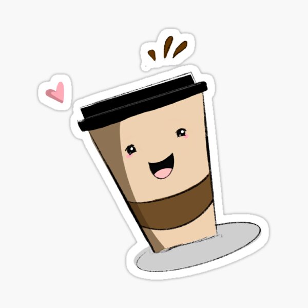"Kawaii coffee UwU" Sticker by Friendsd0ntlie | Redbubble