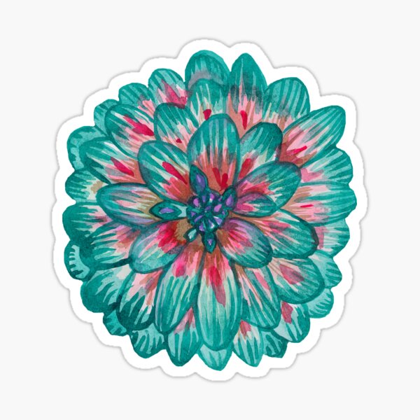 "Blue aster flower" Sticker for Sale by susserain | Redbubble