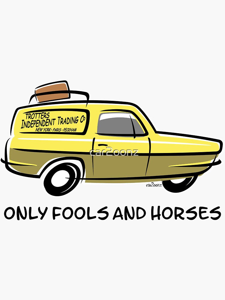 "Reliant Regal Supervan from OFAH" Sticker by car2oonz | Redbubble