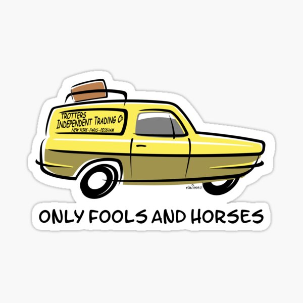 "Reliant Regal Supervan from OFAH" Sticker by car2oonz | Redbubble