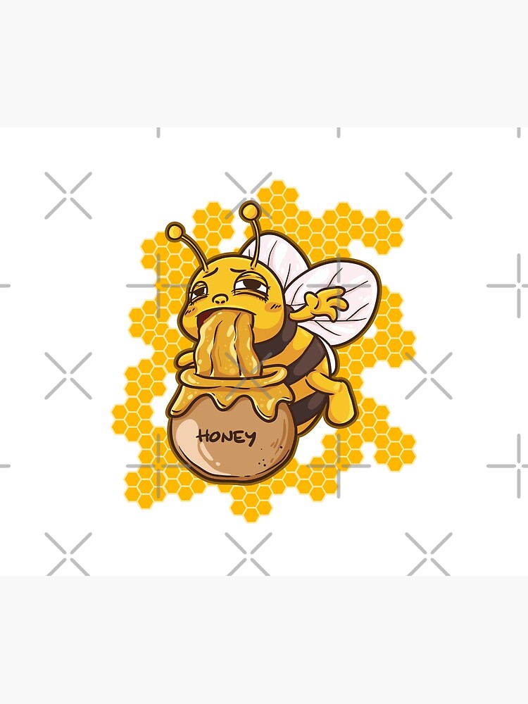 "Funny Honey Bee Throwing Up in a Honey Jar" Shower Curtain by ...
