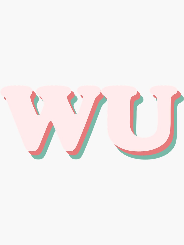 "WU" Sticker for Sale by ElizabethKooman | Redbubble