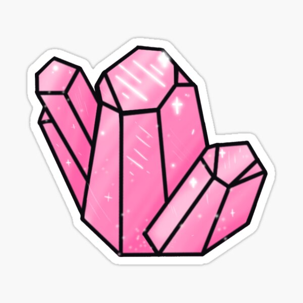 "Rose Quartz Pink Crystal " Sticker for Sale by rinah13art | Redbubble