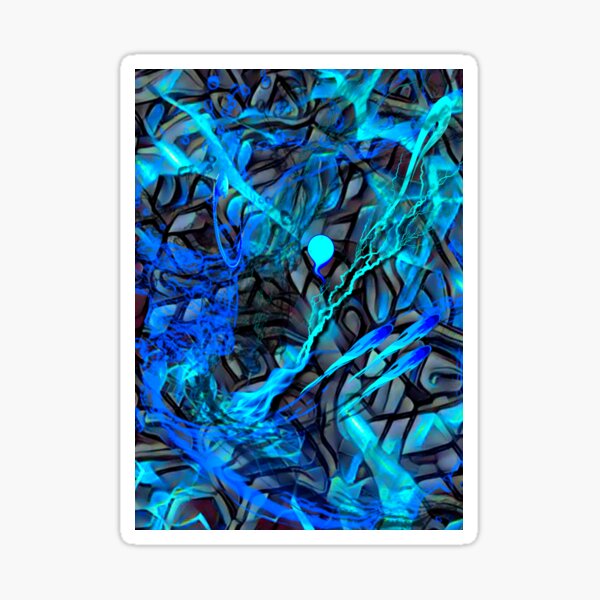 "Splashes of blue abstract" Sticker for Sale by SilverPixieArt | Redbubble