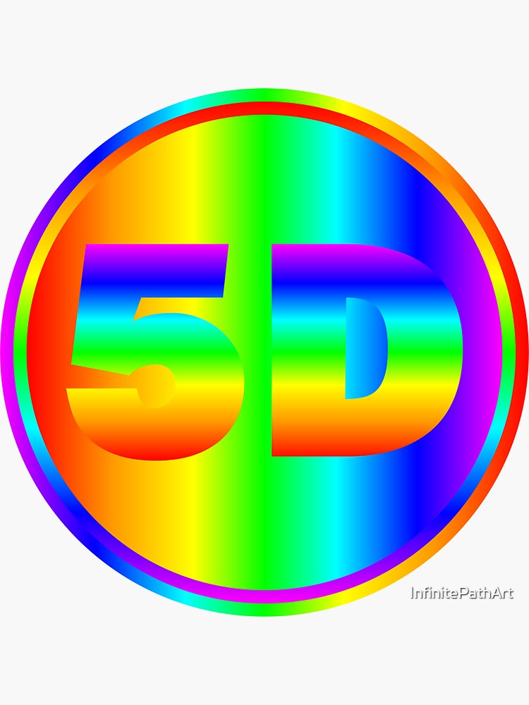 "5D" Sticker for Sale by InfinitePathArt | Redbubble