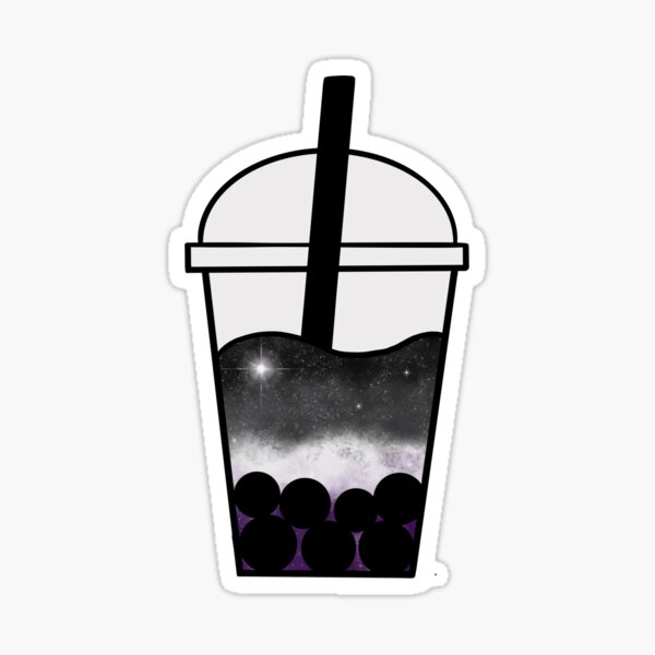 "Asexual Galaxy Boba" Sticker by Owloftheice | Redbubble