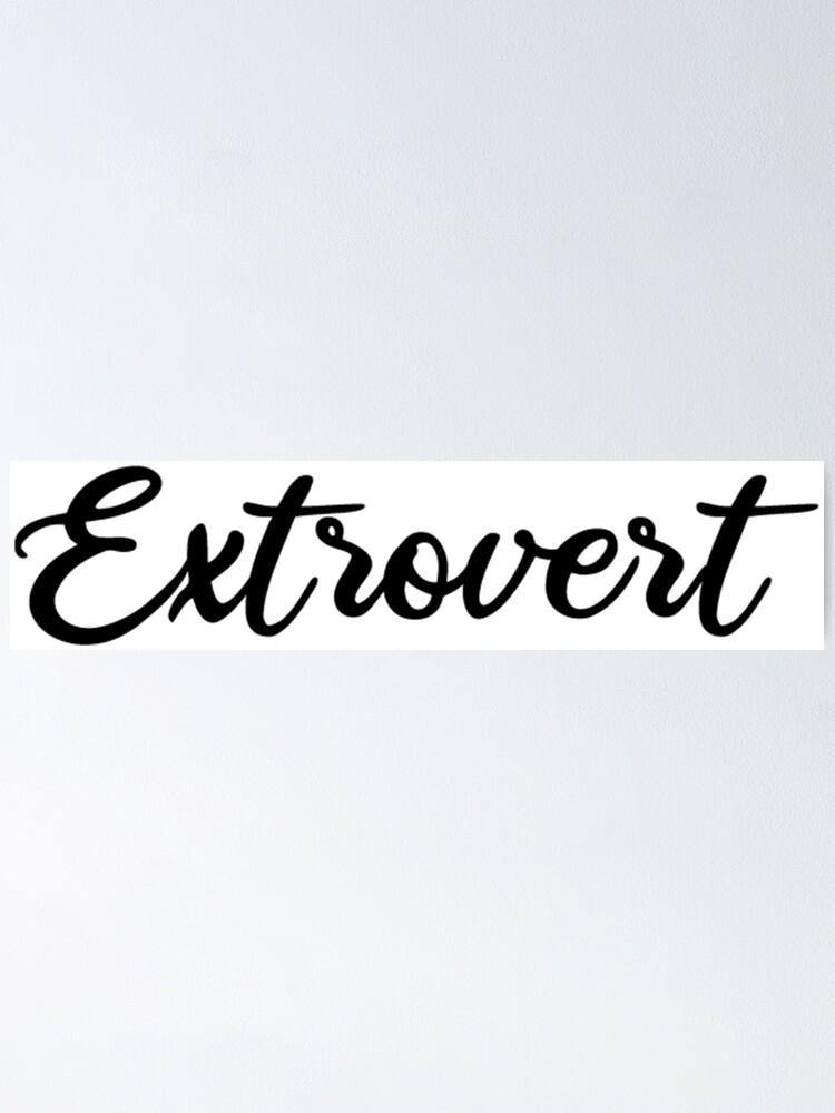 "Extrovert Sticker - Planner Stickers - Text Words " Poster by ...