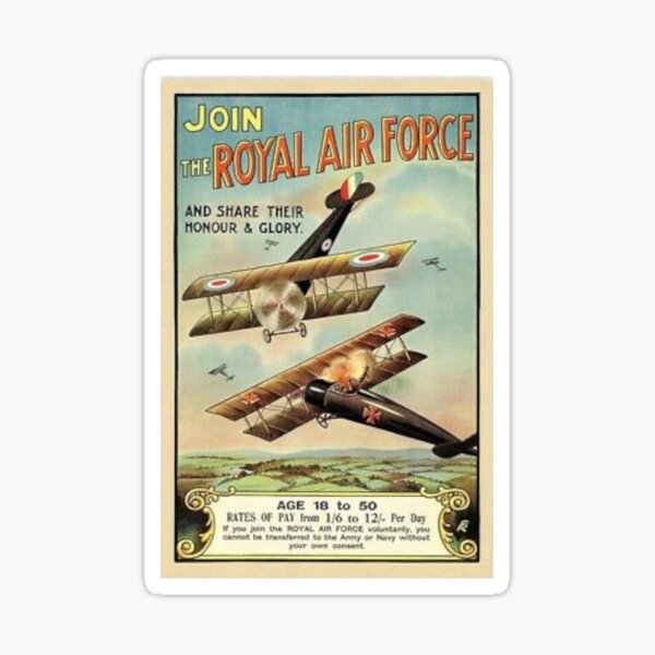 "WW1 RAF Poster" Sticker for Sale by Lboy7 | Redbubble