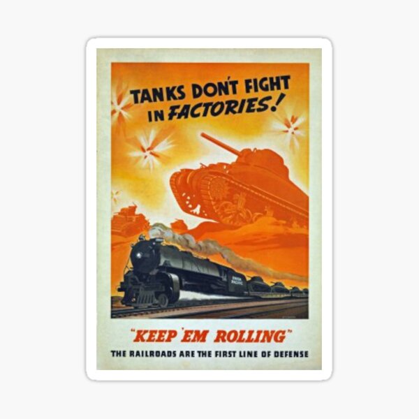 "WW2 US Army Sherman Tank Poster" Sticker for Sale by Lboy7 | Redbubble