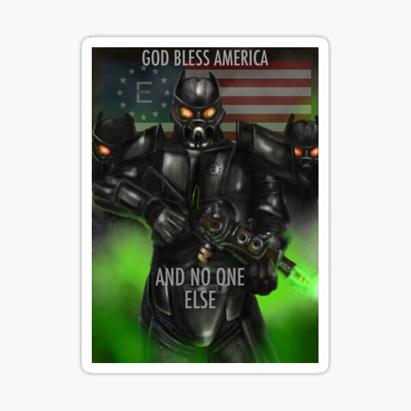 "Fallout: God Bless America" Sticker for Sale by Michael Stonebanks ...