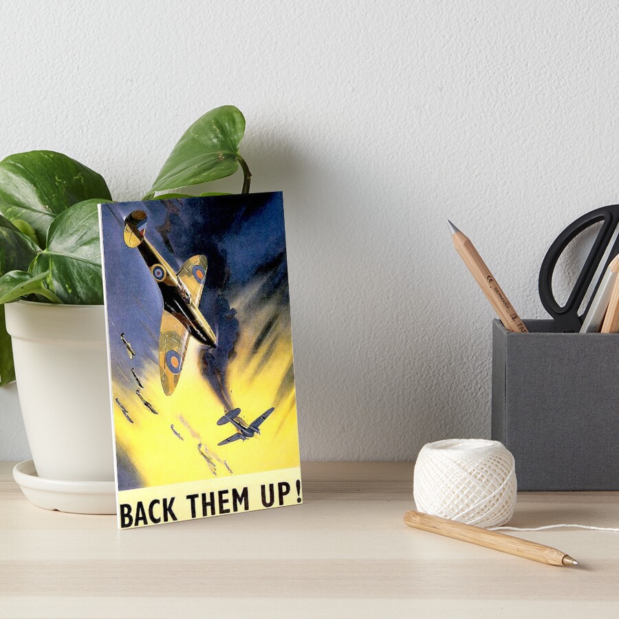 "WW2 RAF Spitfire Back Them Up Poster" Art Board Print by Lboy7 | Redbubble
