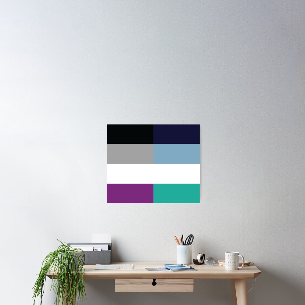 "Asexual Oriented Aroace Dual Pride Flag" Poster by asexualowls | Redbubble
