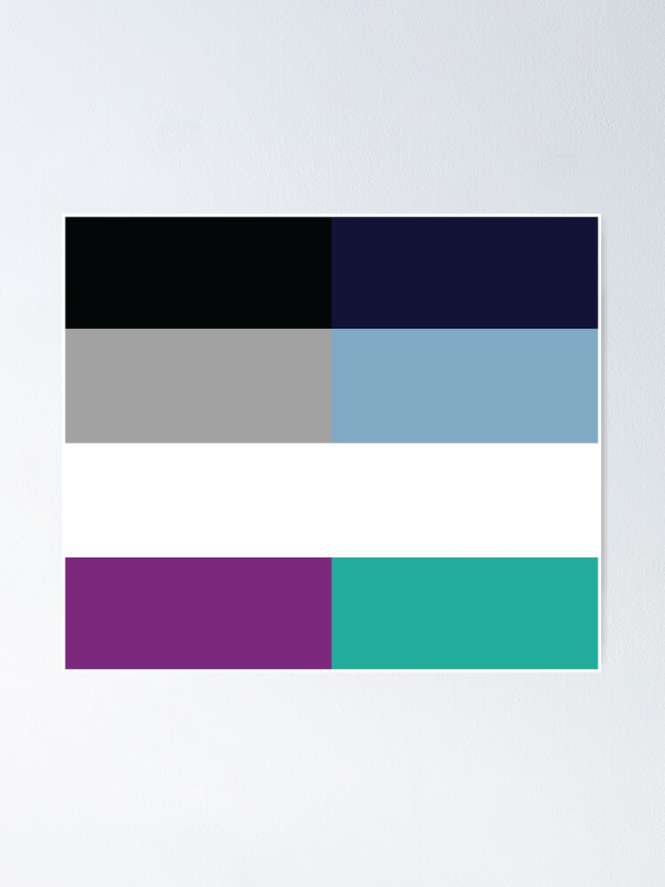 "Asexual Oriented Aroace Dual Pride Flag" Poster by asexualowls | Redbubble