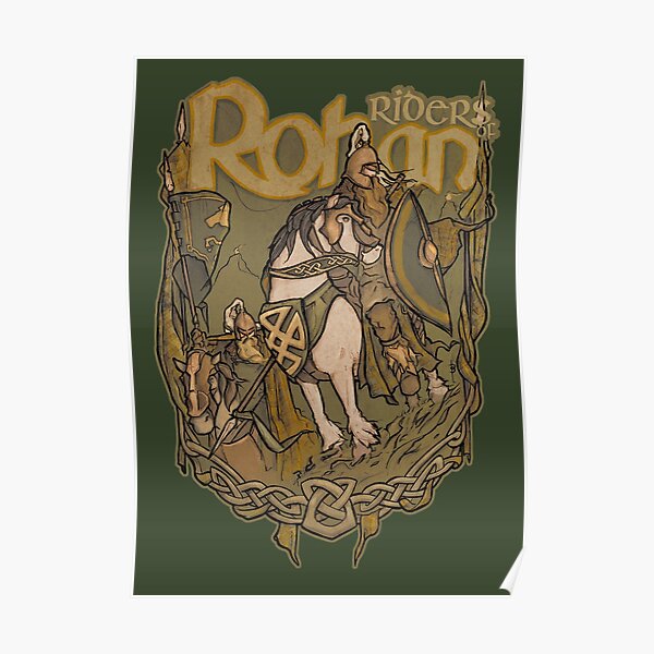 "Riders of Rohan" Poster for Sale by TheBlackStore | Redbubble