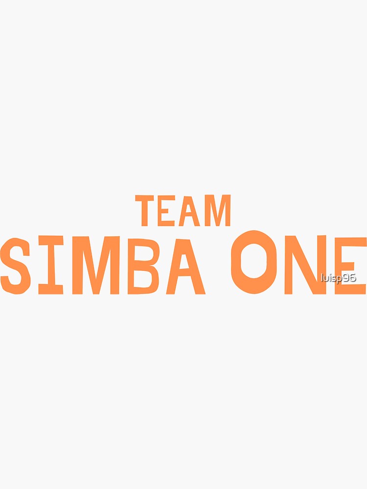 "Team Simba One" Sticker by luisp96 | Redbubble