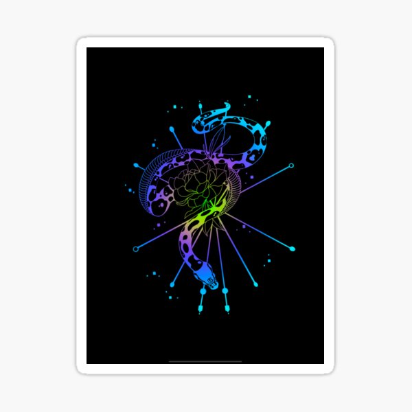 "Inverted Rainbow Ball Python" Sticker for Sale by MaxVelo | Redbubble