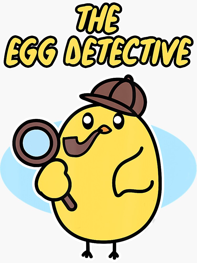 "Detective For Easter The Egg Detective" Sticker for Sale by ...