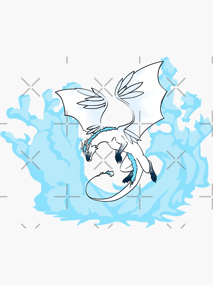 "White dragon" Sticker by Katto-creates | Redbubble